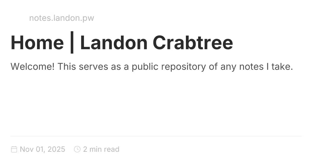 Home | Landon Crabtree